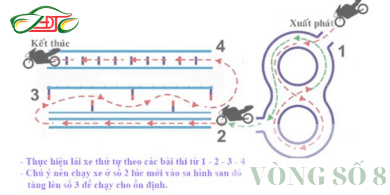 Kích thước vòng số 8 hạng A1, A2 & hướng dẫn cách vẽ tại nhà